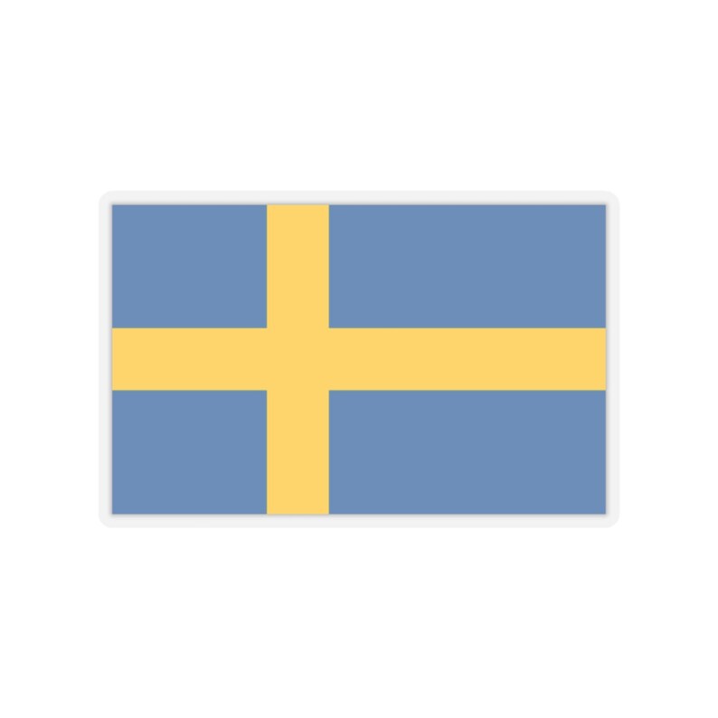 Swedish Flag Sticker Sweden Flag Decal Swedish Art Swedish Gift ...