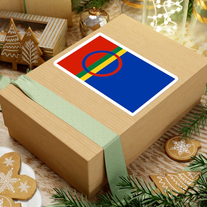 Sami Flag Kiss-cut Stickers, Sami Flag Sticker, Transparent or White ...