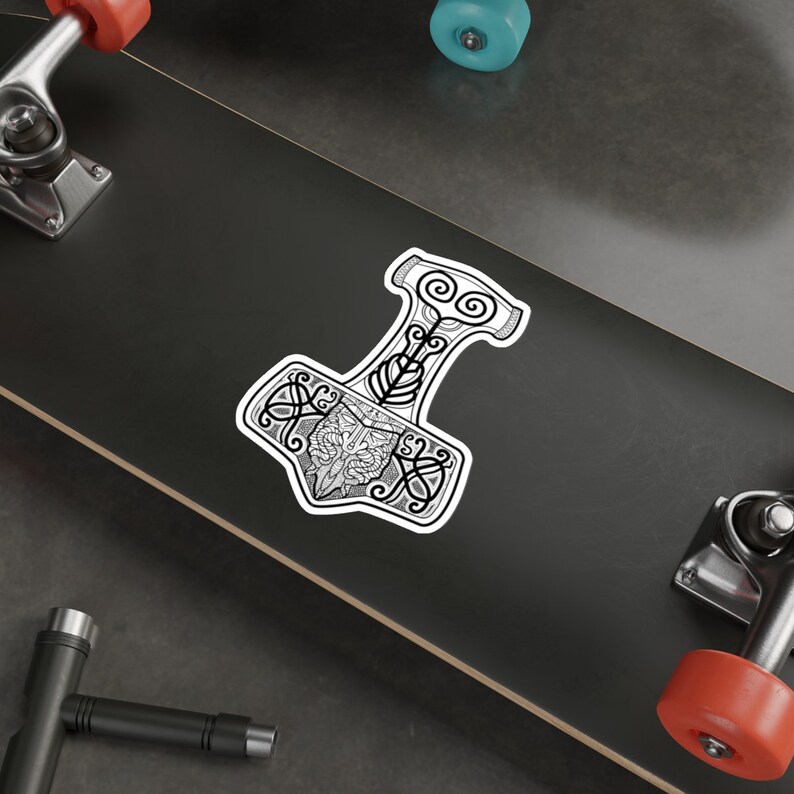 Thor's Hammer Mjolnir Sticker, Thor's Hammer Sticker, Vinyl Sticker ...