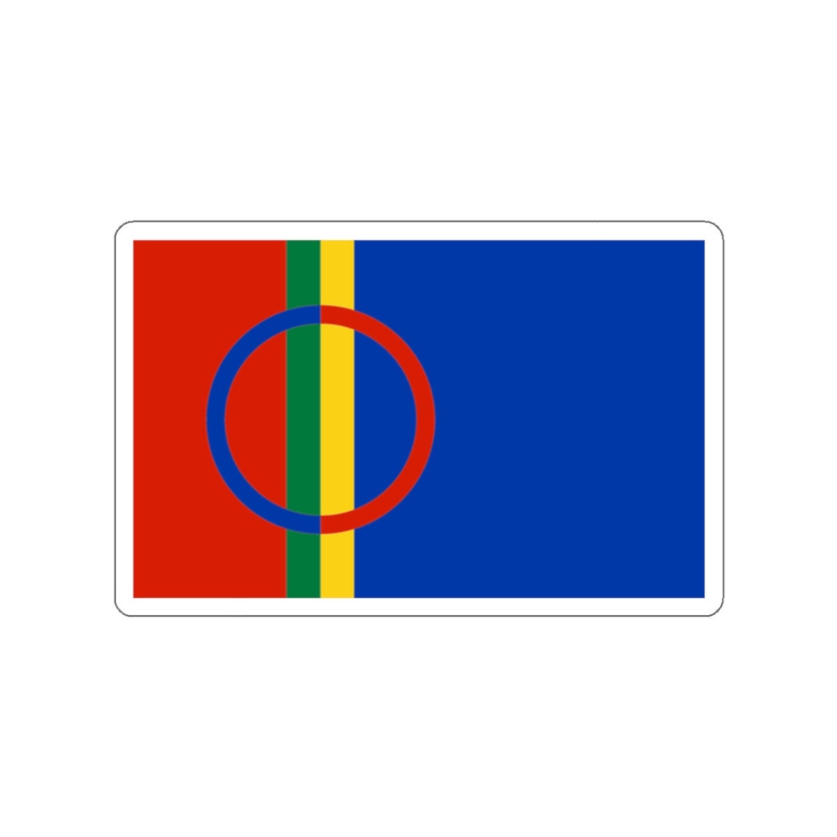 Sami Flag Kiss-cut Stickers, Sami Flag Sticker, Transparent or White ...
