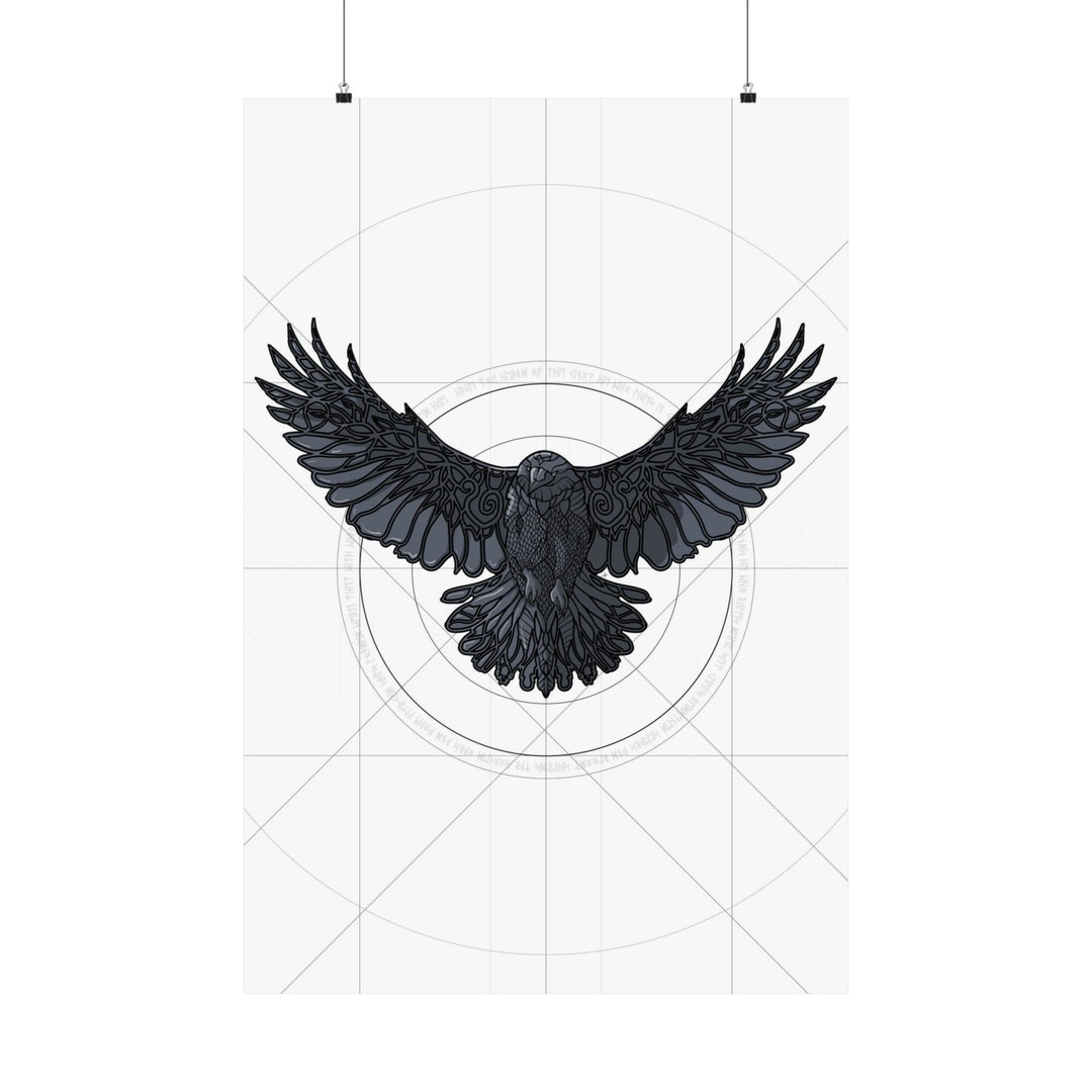 Viking Raven Matte Vertical Posters, Raven Poster, Celtic Raven Design ...