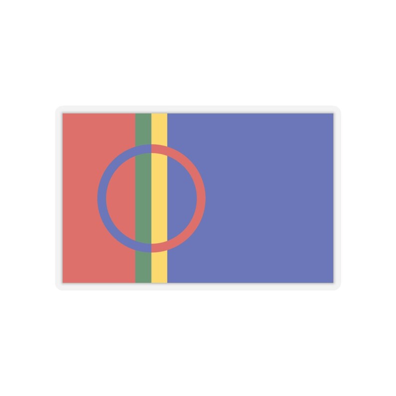 Sami Flag Kiss-cut Stickers, Sami Flag Sticker, Transparent or White ...