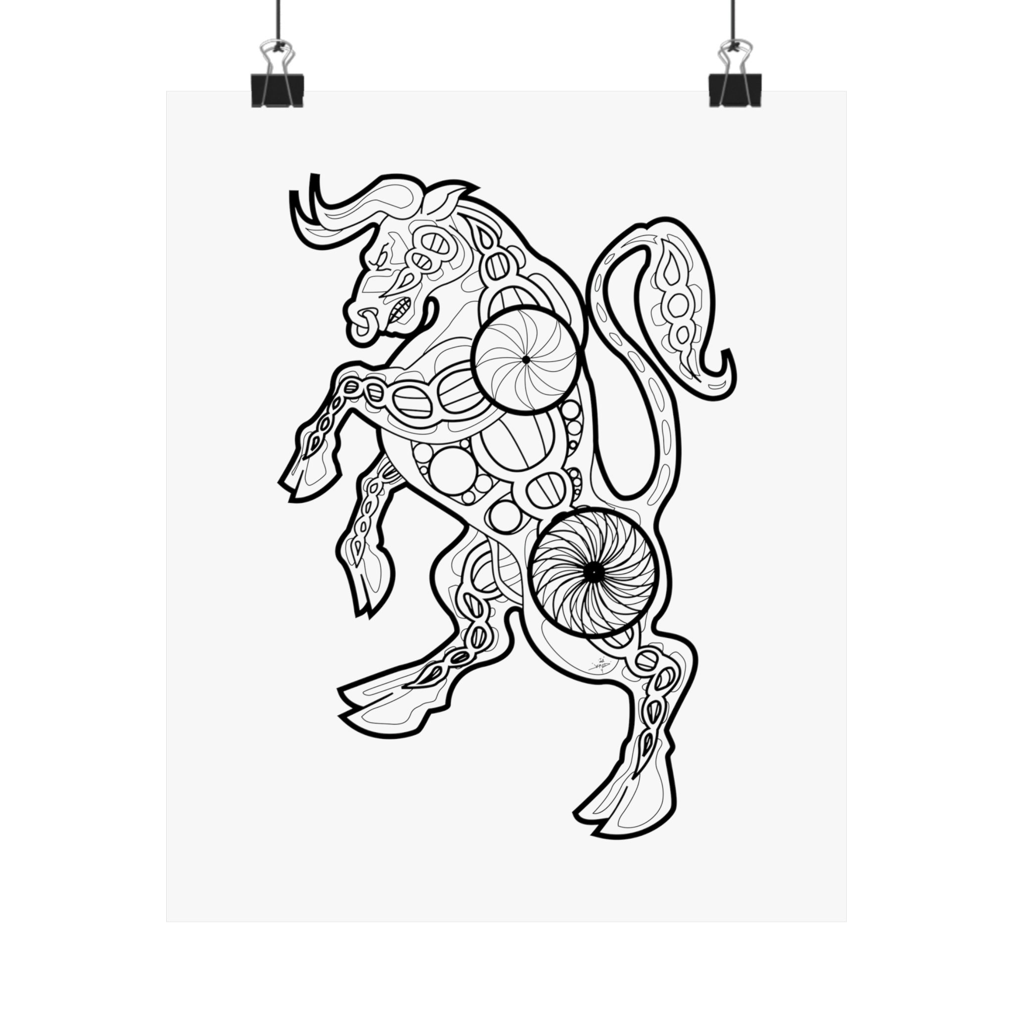 Bull Art Medieval Heraldry Bull Viking Bull Celtic Bull Design ...