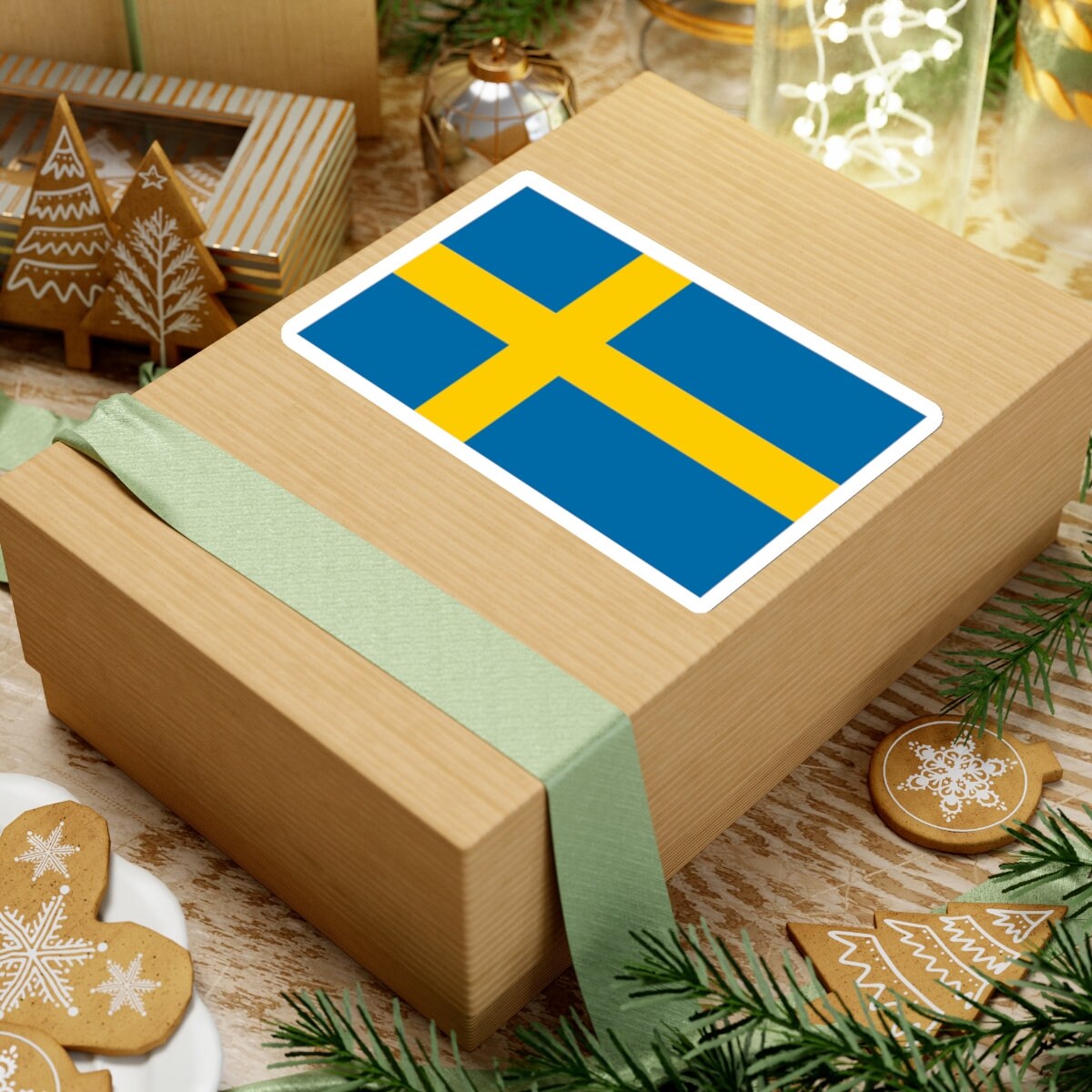 Swedish Flag Sticker Sweden Flag Decal Swedish Art Swedish Gift ...