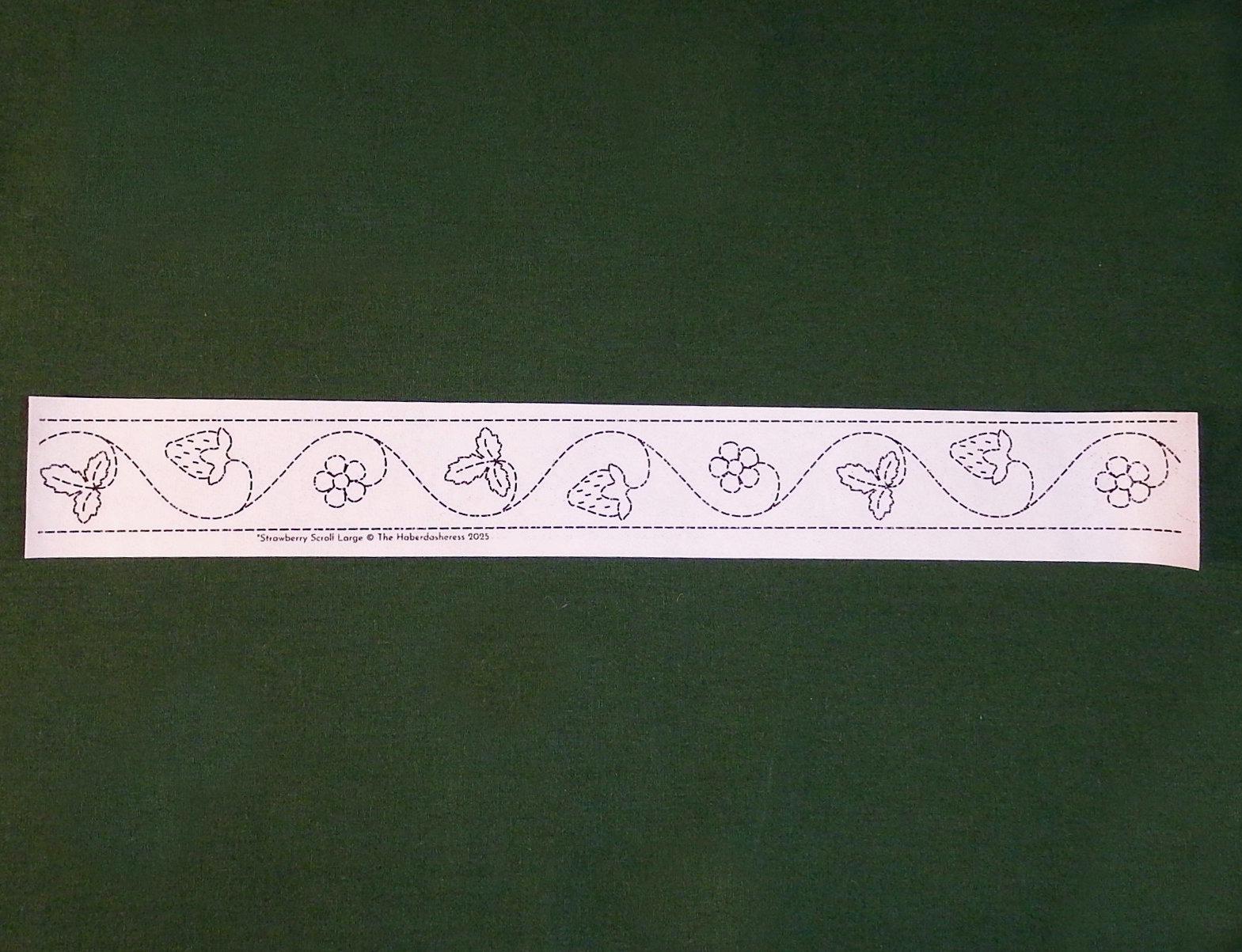 Strawberry Scroll Stick-and-stitch Embroidery Pattern: Beginner ...