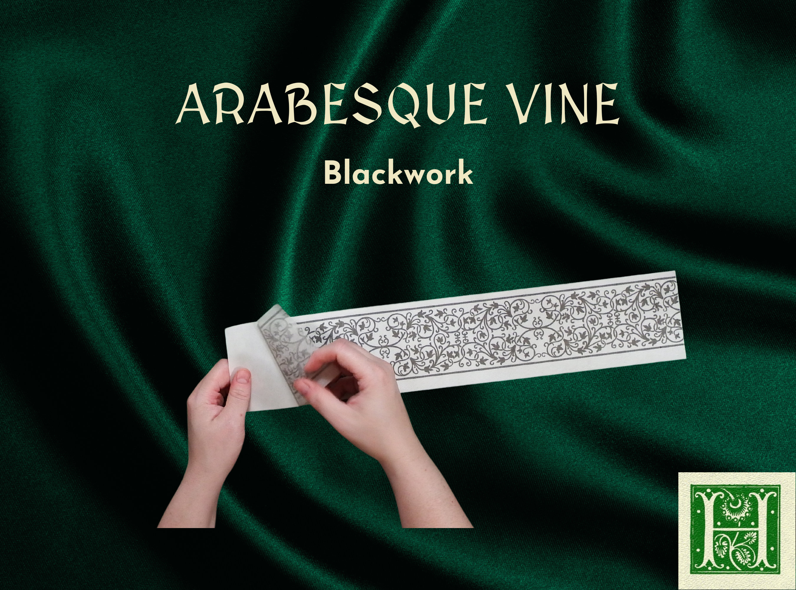 Arabesque Vine: Easy Stick-and-stitch Embroidery Pattern, Perfect for ...