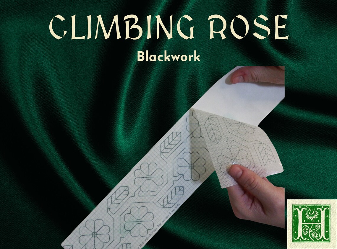 Climbing Rose: Easy Stick-and-stitch Embroidery Pattern, Perfect for ...