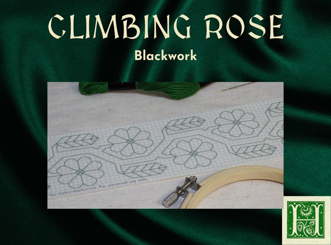 Climbing Rose: Easy Stick-and-stitch Embroidery Pattern, Perfect for ...
