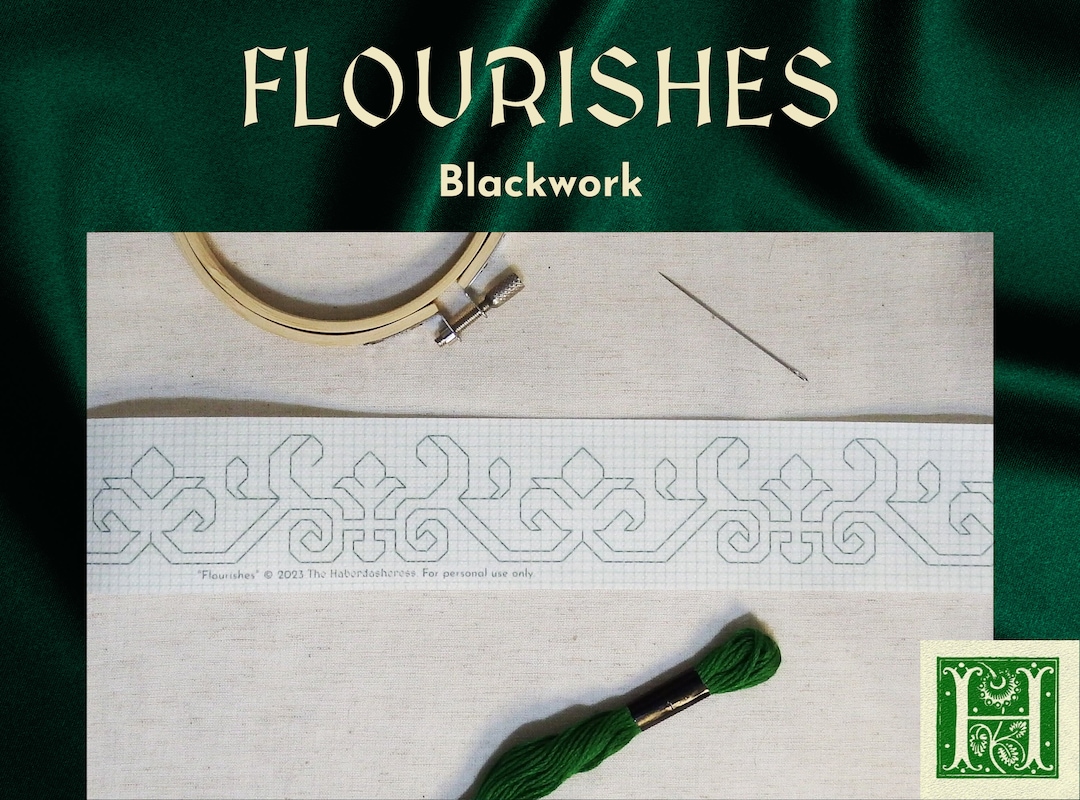 Medieval Flourishes Stick and Stitch Embroidery Pattern - Water Soluble ...