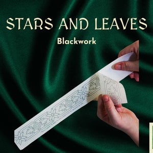 Stars Leaves Embroidery Pattern Stick Stitch Water Soluble Medieval ...