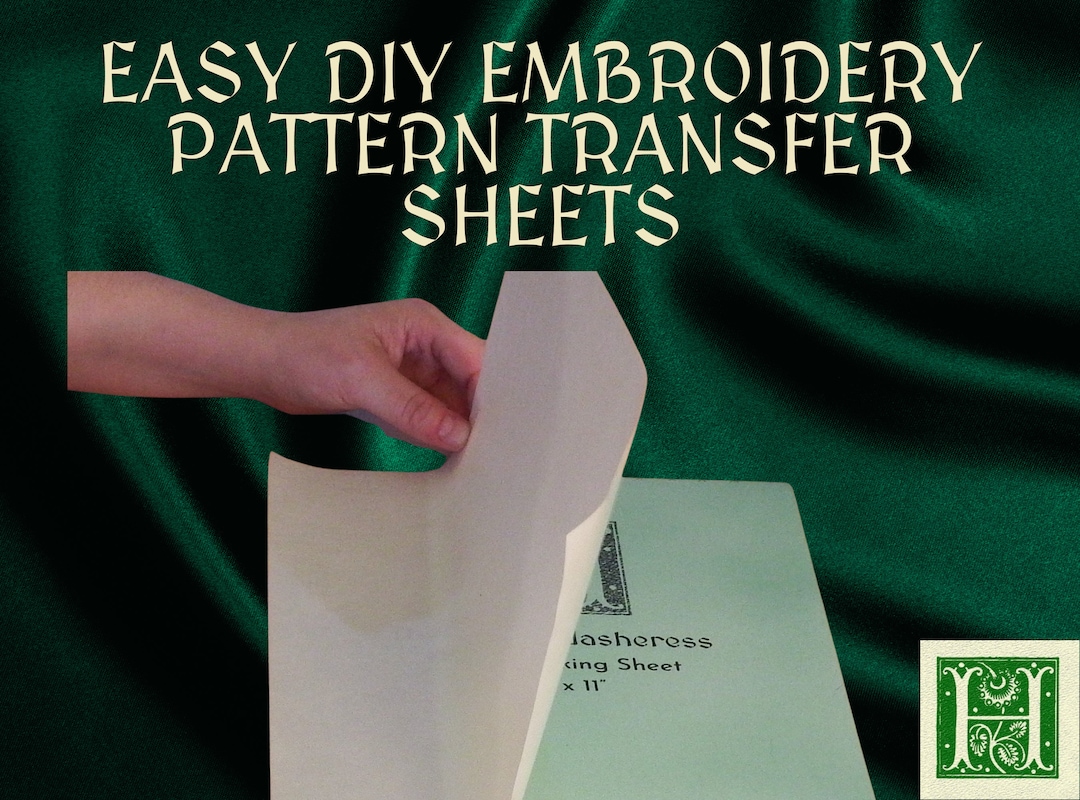 Easy DIY Embroidery Pattern Transfer Sheets: Peel-and-stick, Draw ...