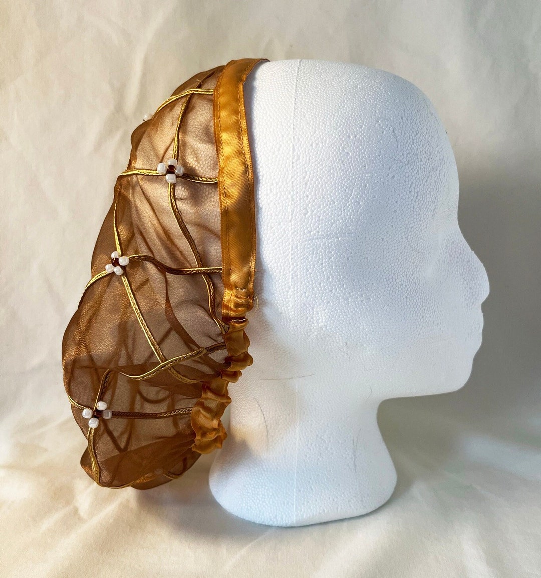 Renaissance Faire Hairnet: Amber Pearl Historical Costume Accessory - Etsy