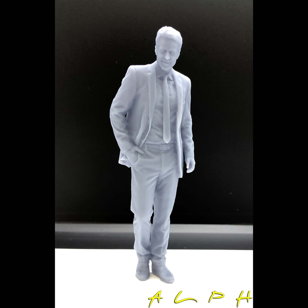 3D Printed Man in Suit Figurine: Diorama Scale Model Kit - Etsy