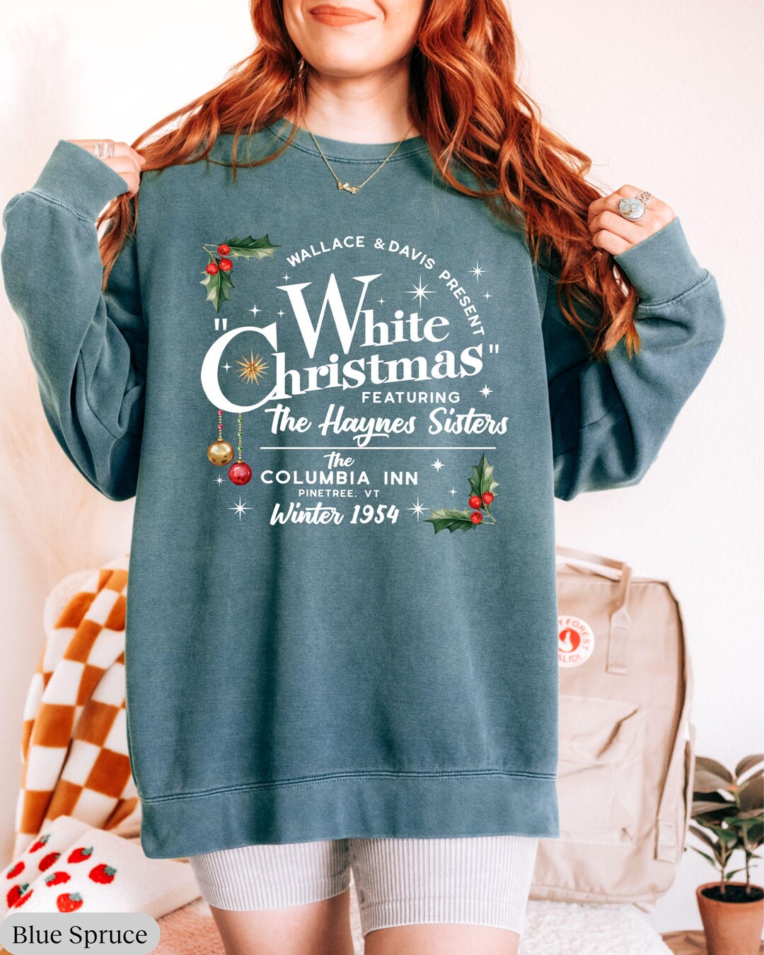 White Christmas Comfort Colors® Sweatshirt, Vintage Christmas ...