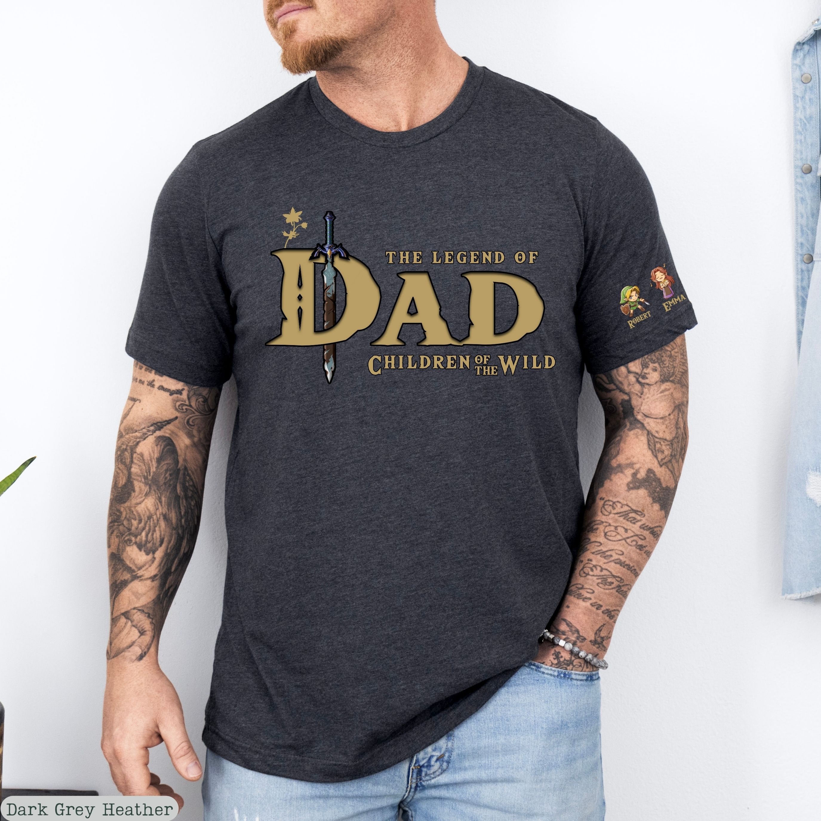 Custom the Legend of Dad Shirt With Children Name on the Sleeve ...