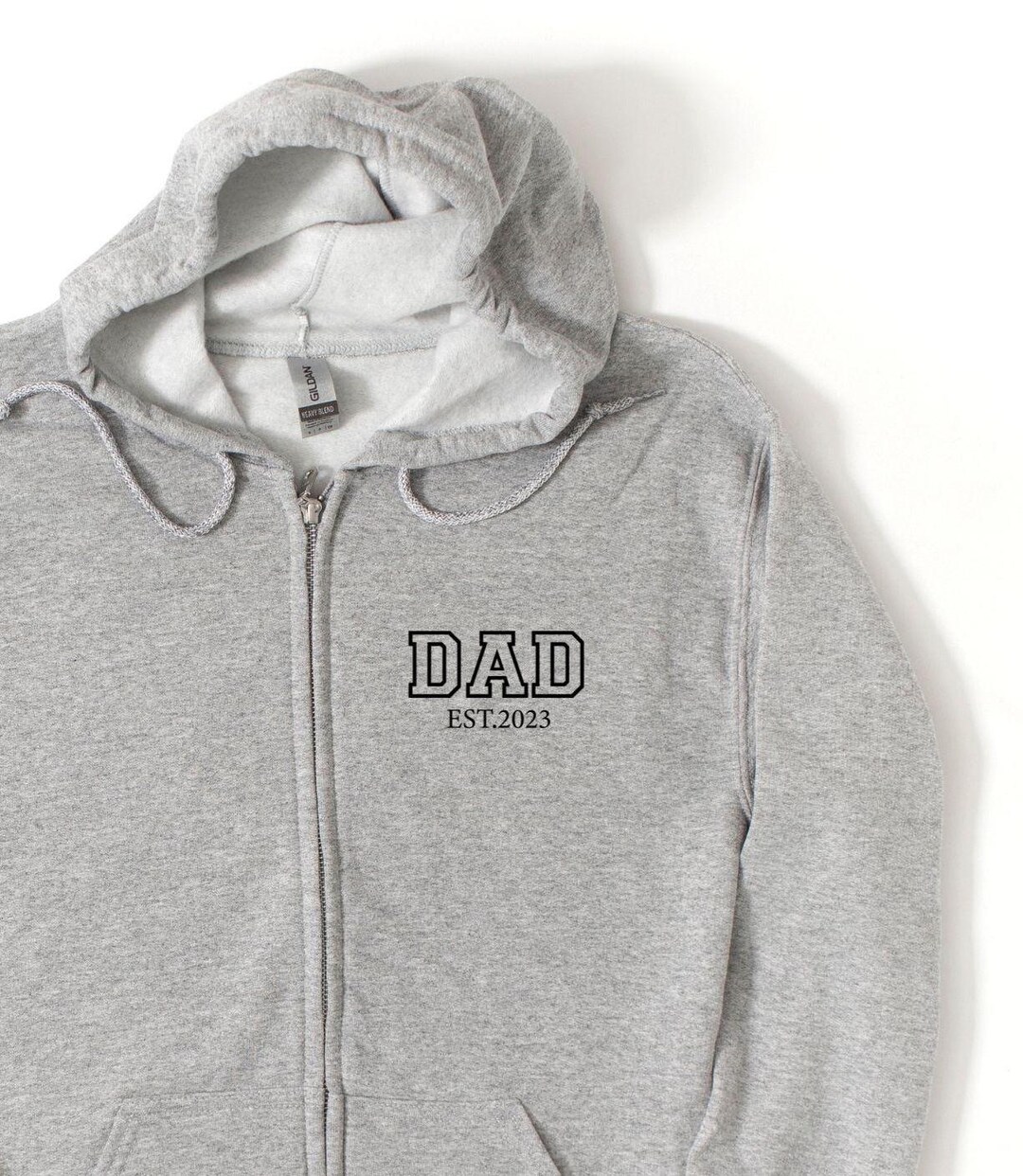 Dad Est Zip up Hoodie, Custom Dad Est Zip Up, DAD Gift, Dad Zip up ...