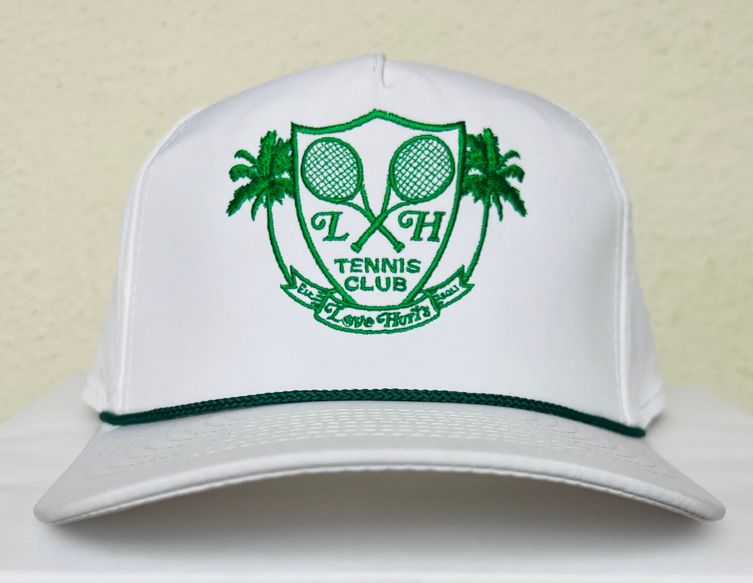 Love Hurts Tennis Club Crest Premium Rope Hat / Cap - Etsy
