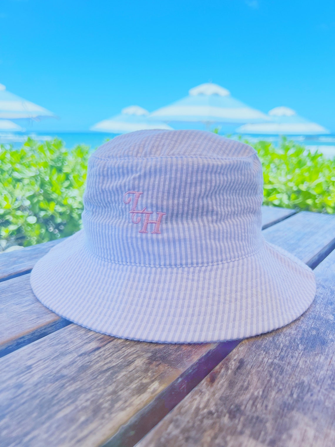 Seersucker Bucket Hat - Etsy