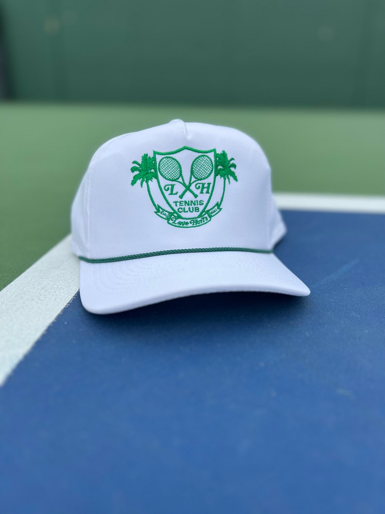 Love Hurts Tennis Club Crest Premium Rope Hat / Cap - Etsy