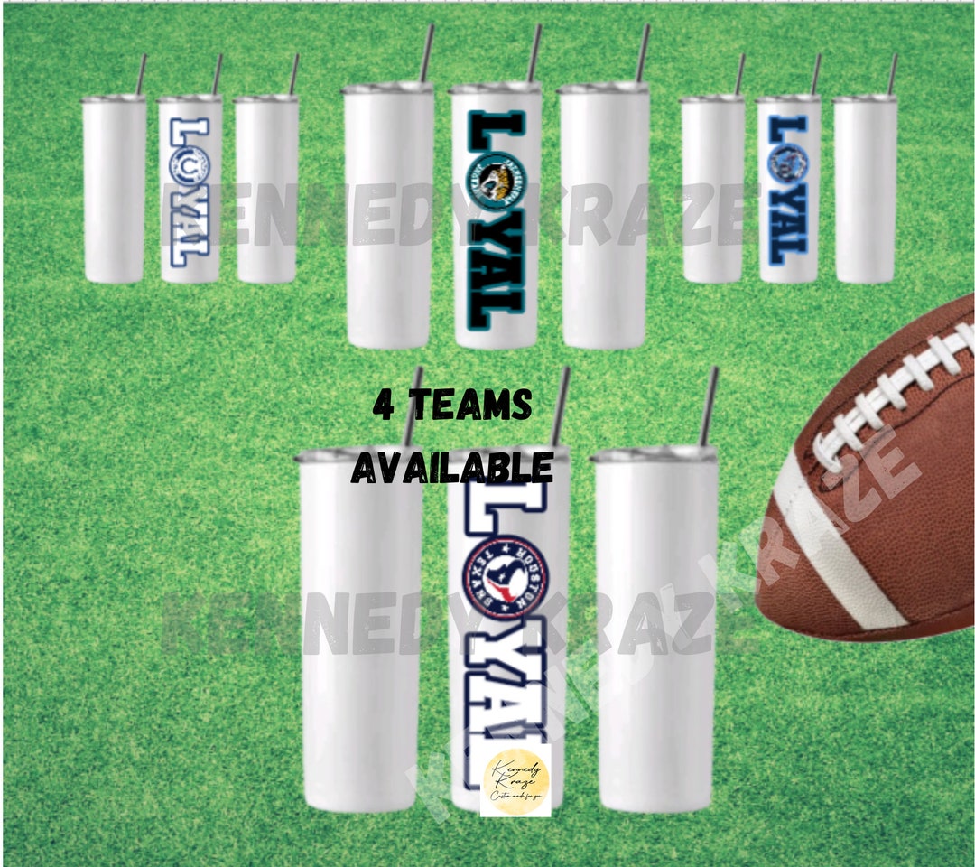 LOYAL Football Team 20 Oz Tumbler and Car Coaster 4 Team Options Colts ...