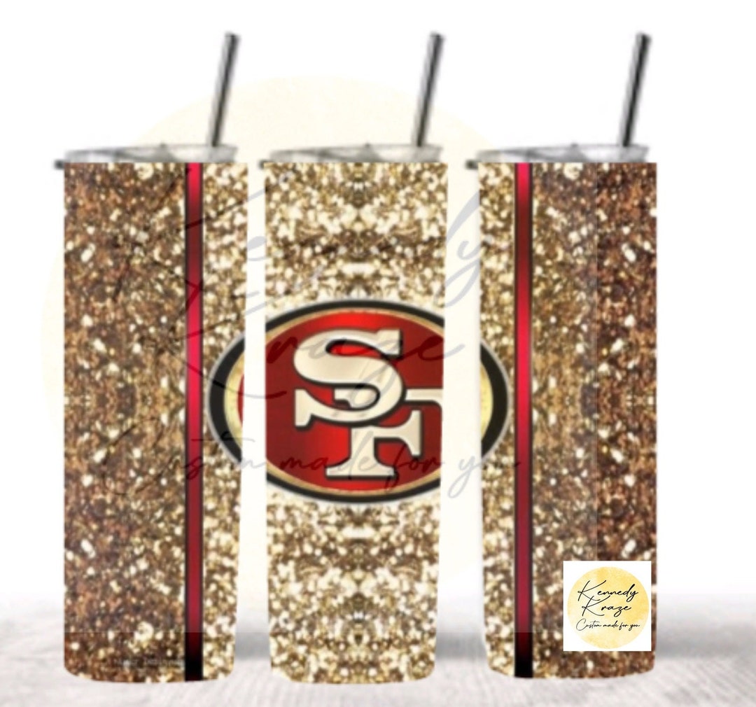 49ers Football 20 Oz Tumbler With Matching Car Coaster Perfect Gift for ...