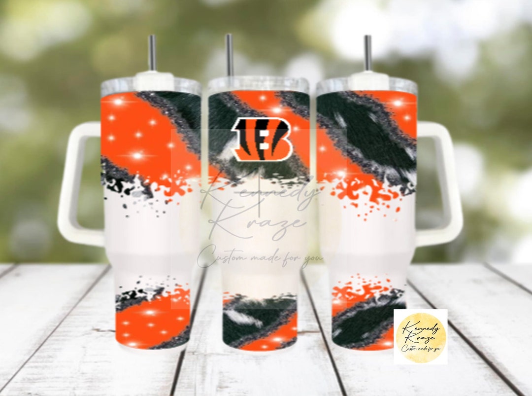 Bengals Football Tumbler With Handle - Sublimation Design (30oz OR 40oz ...