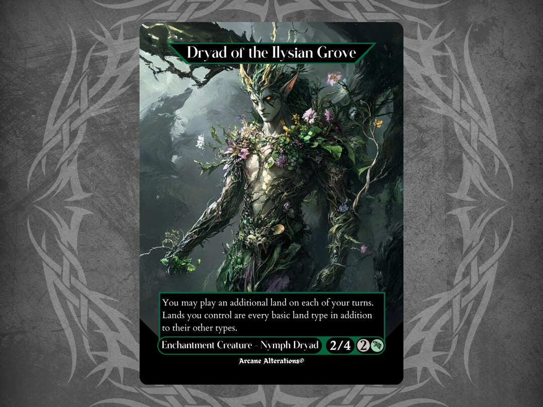 Dryad of the Ilysian Grove - Proxy Full Art Custom Card - Etsy