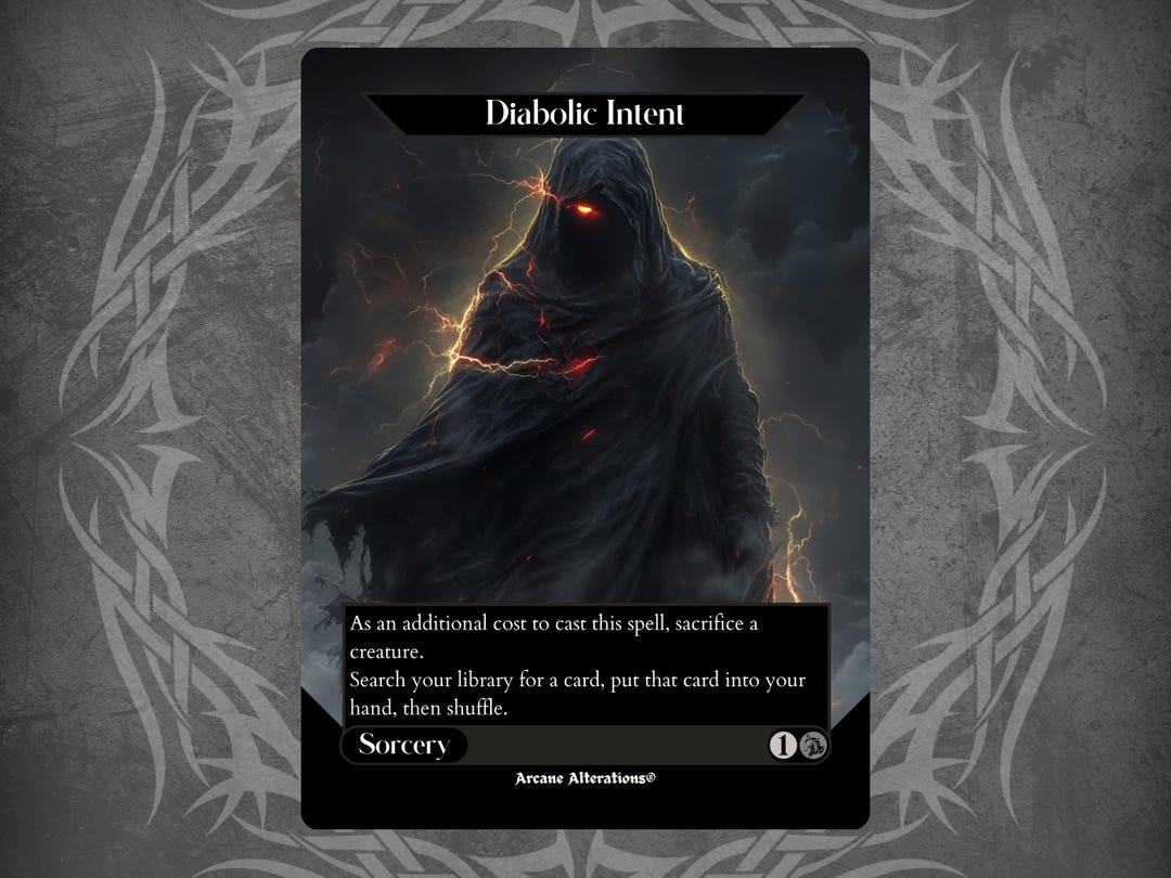 Diabolic Intent - Proxy Full Art Custom Card - Etsy