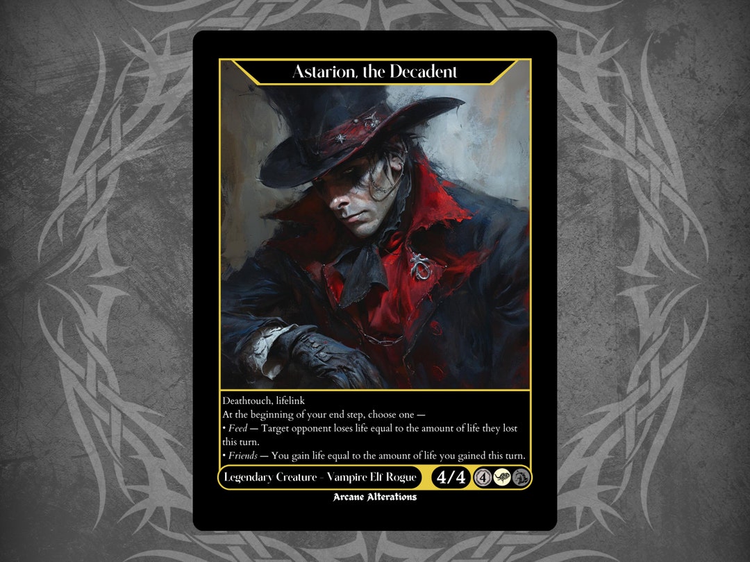 Astarion, the Decadent - Full Art Custom Card - Etsy