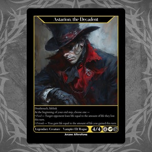 Astarion, the Decadent - Full Art Custom Card - Etsy