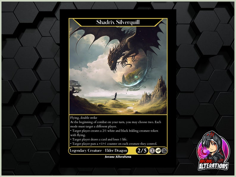 Shadrix Silverquill Full Art Custom Card - Etsy