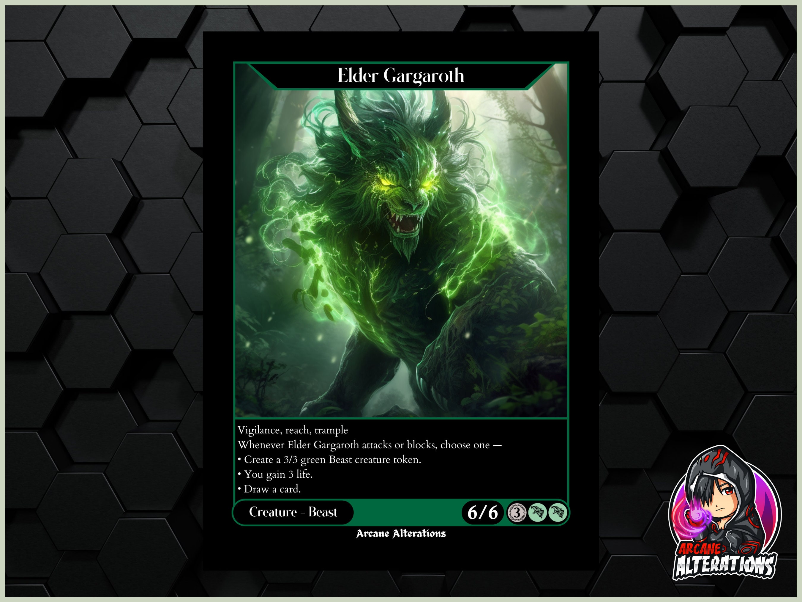 Elder Gargaroth Full Art Custom Card Etsy