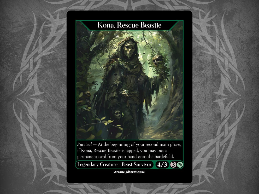 Kona, Rescue Beastie - Full Art Custom Card - Etsy