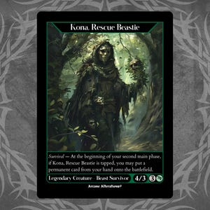 Kona, Rescue Beastie - Full Art Custom Card - Etsy