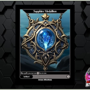 Sapphire Medallion - Full Art Custom Card - Etsy