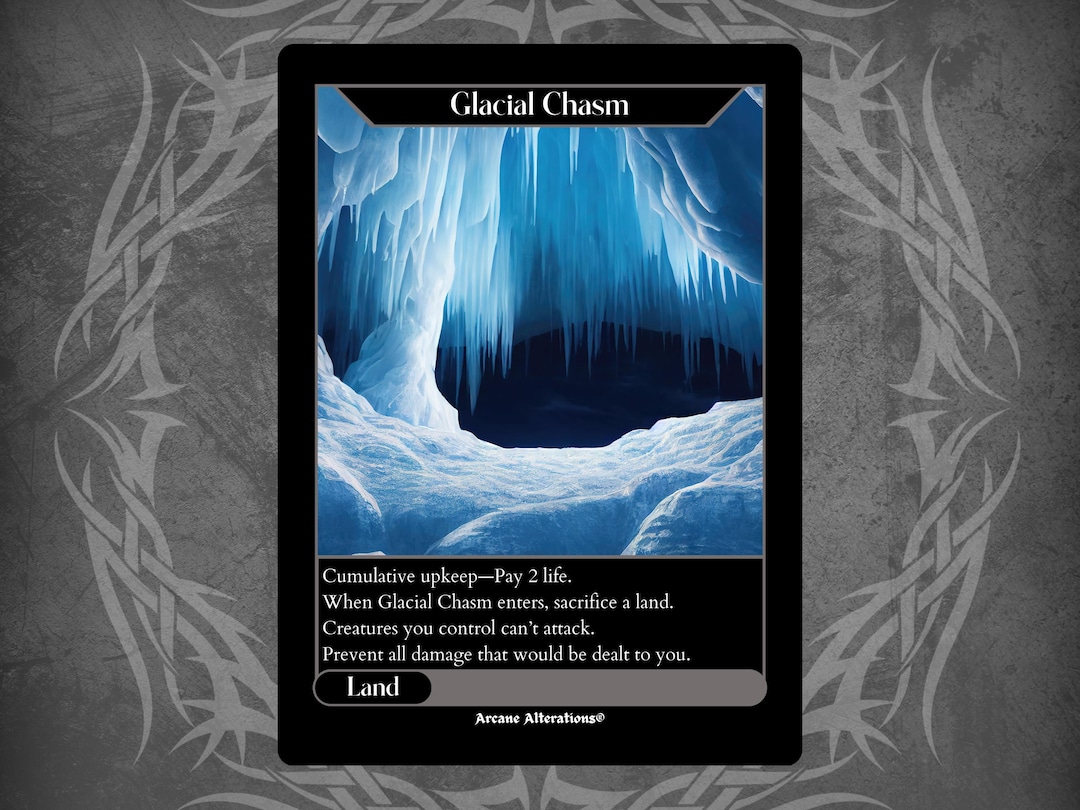Glacial Chasm - Full Art Custom Card - Etsy