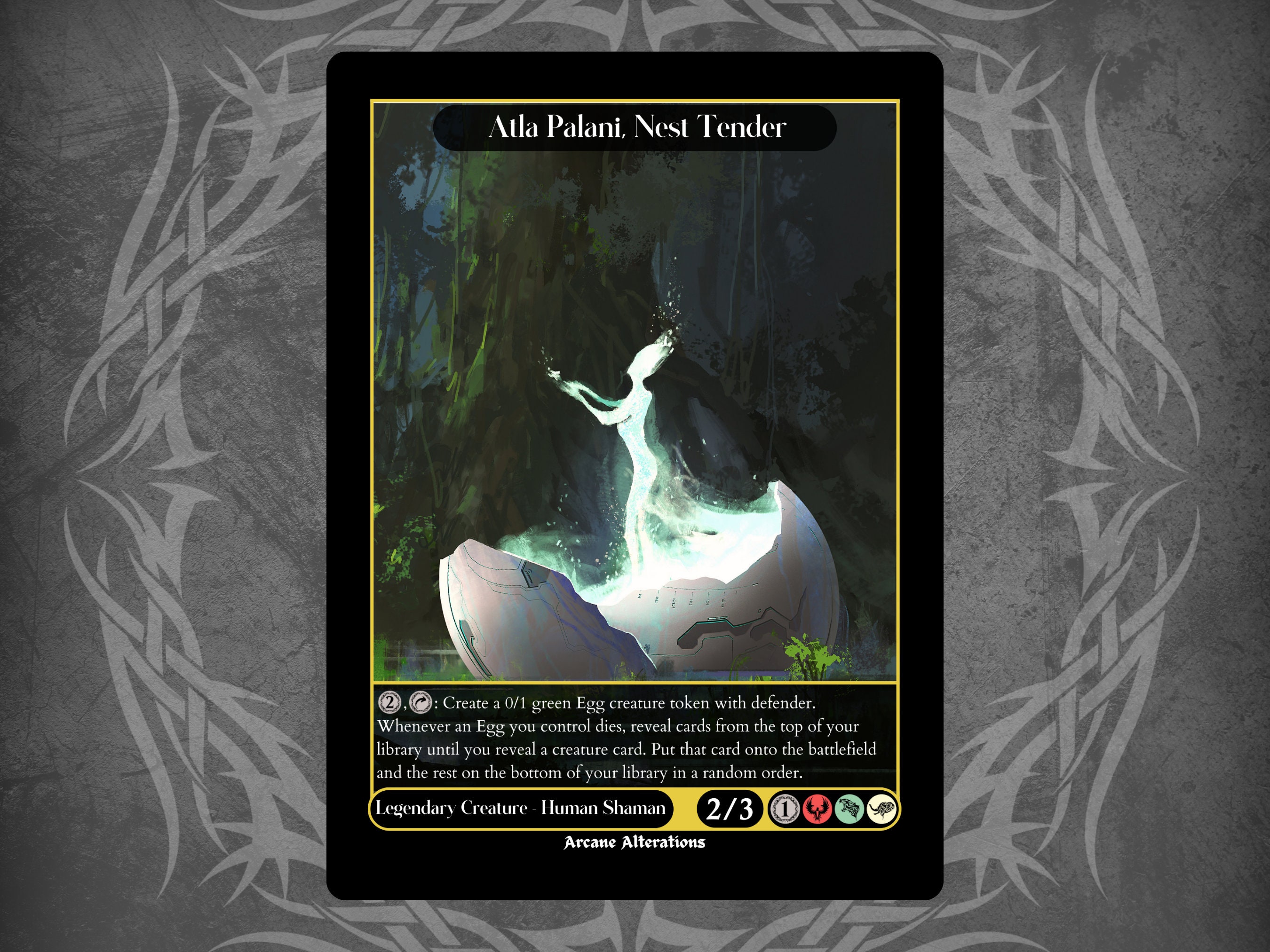 Atla Palani, Nest Tender - Full Art Custom Card - Etsy