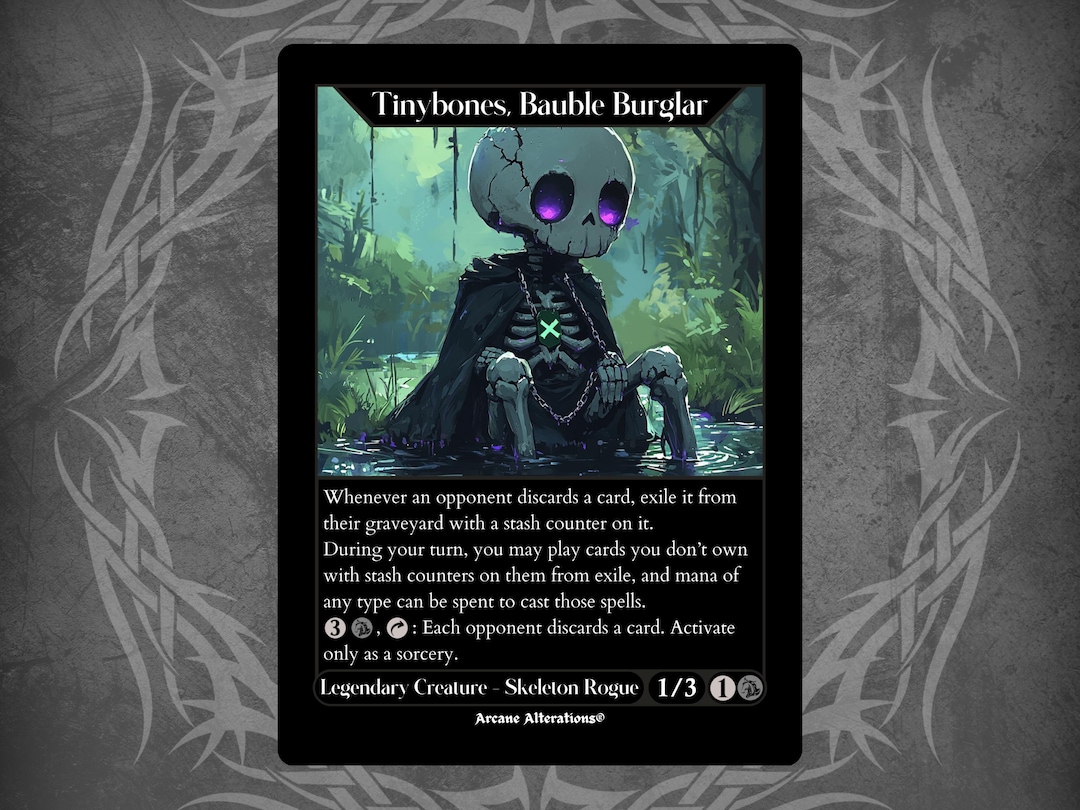 Tinybones, Bauble Burglar - Full Art Custom Card - Etsy