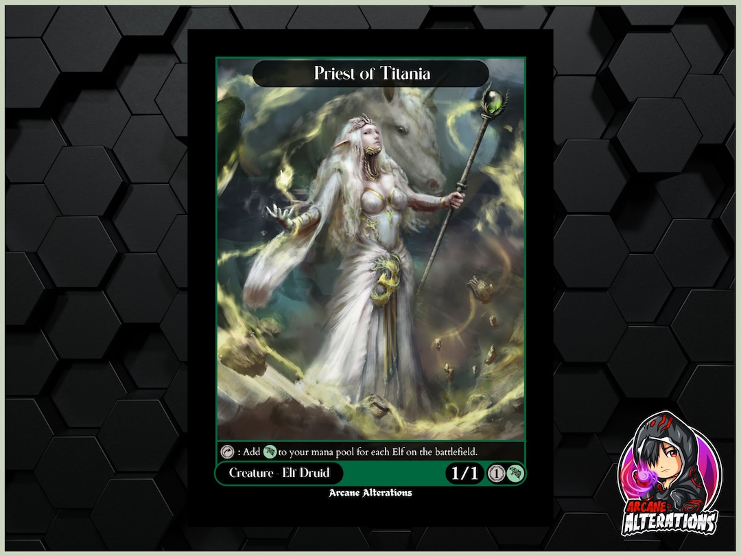 Priest of Titania - Full Art Custom Card - Etsy