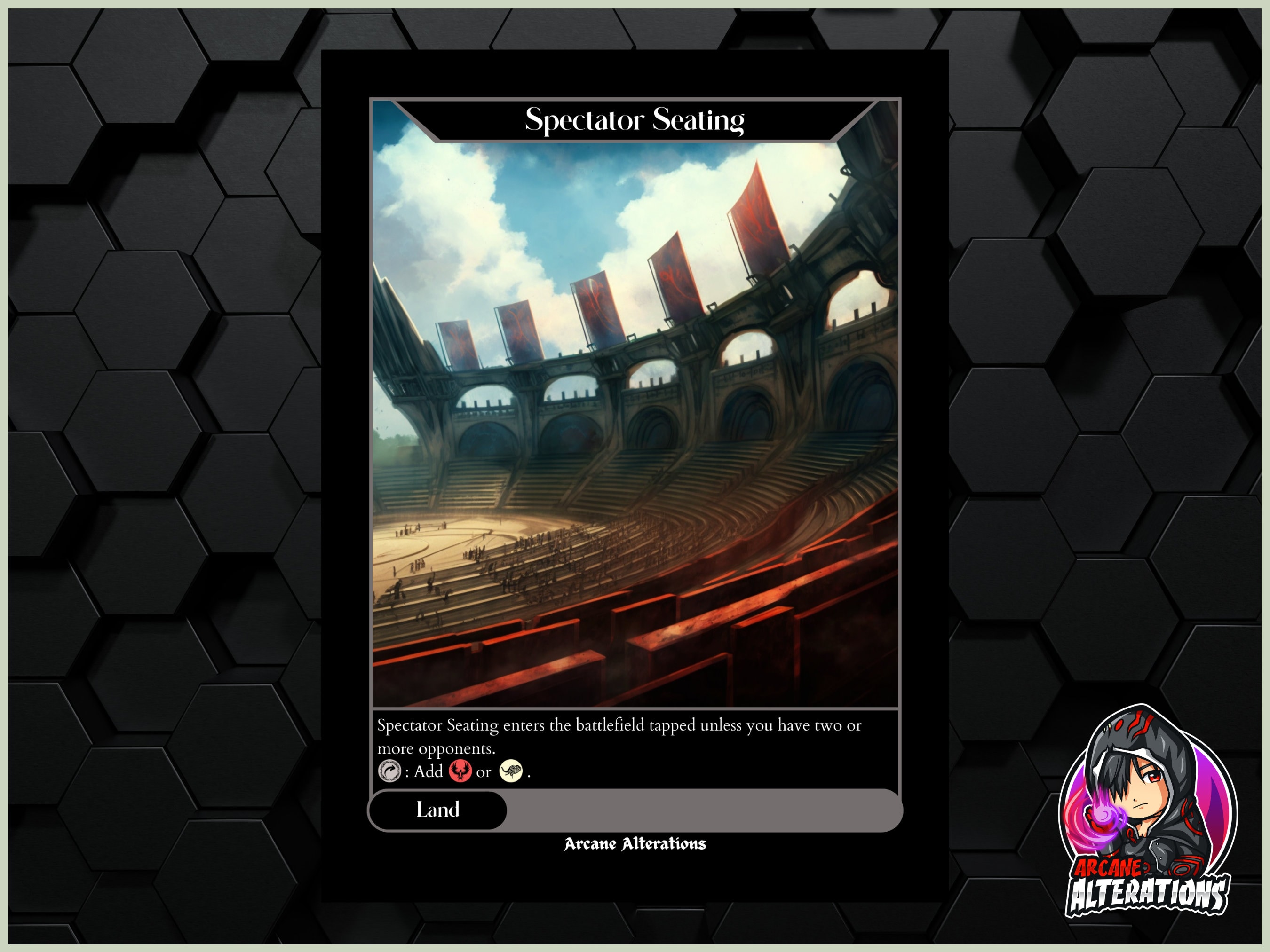 Spectator Seating Full Art Custom Card - Etsy