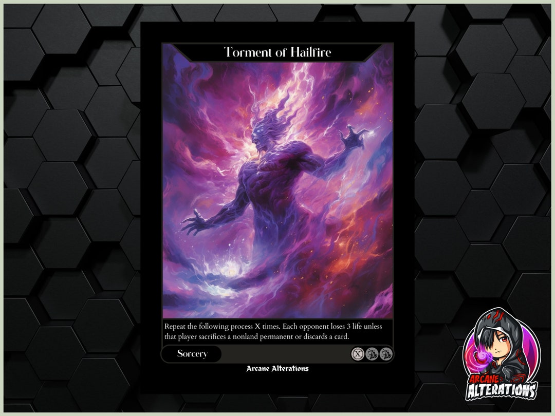 Torment of Hailfire Full Art Custom Card - Etsy