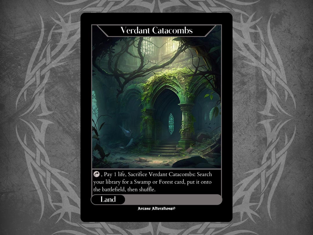 Verdant Catacombs - Full Art Custom Card - Etsy