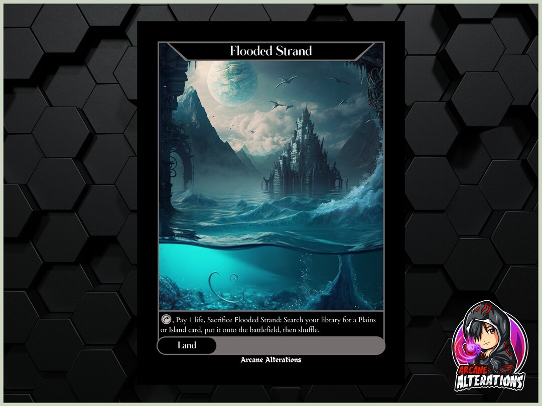 Flooded Strand Full Art Custom Card - Etsy