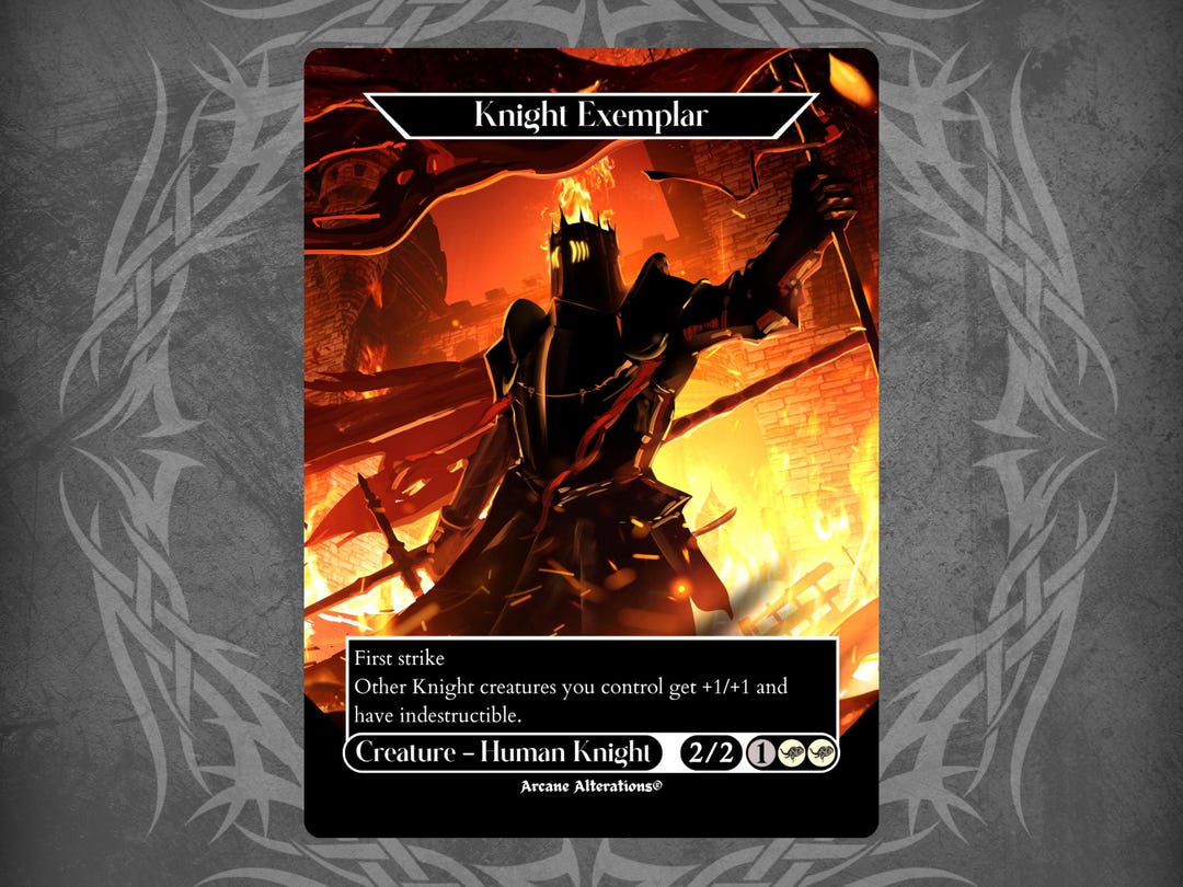 Knight Exemplar - Proxy Full Art Custom Card - Etsy