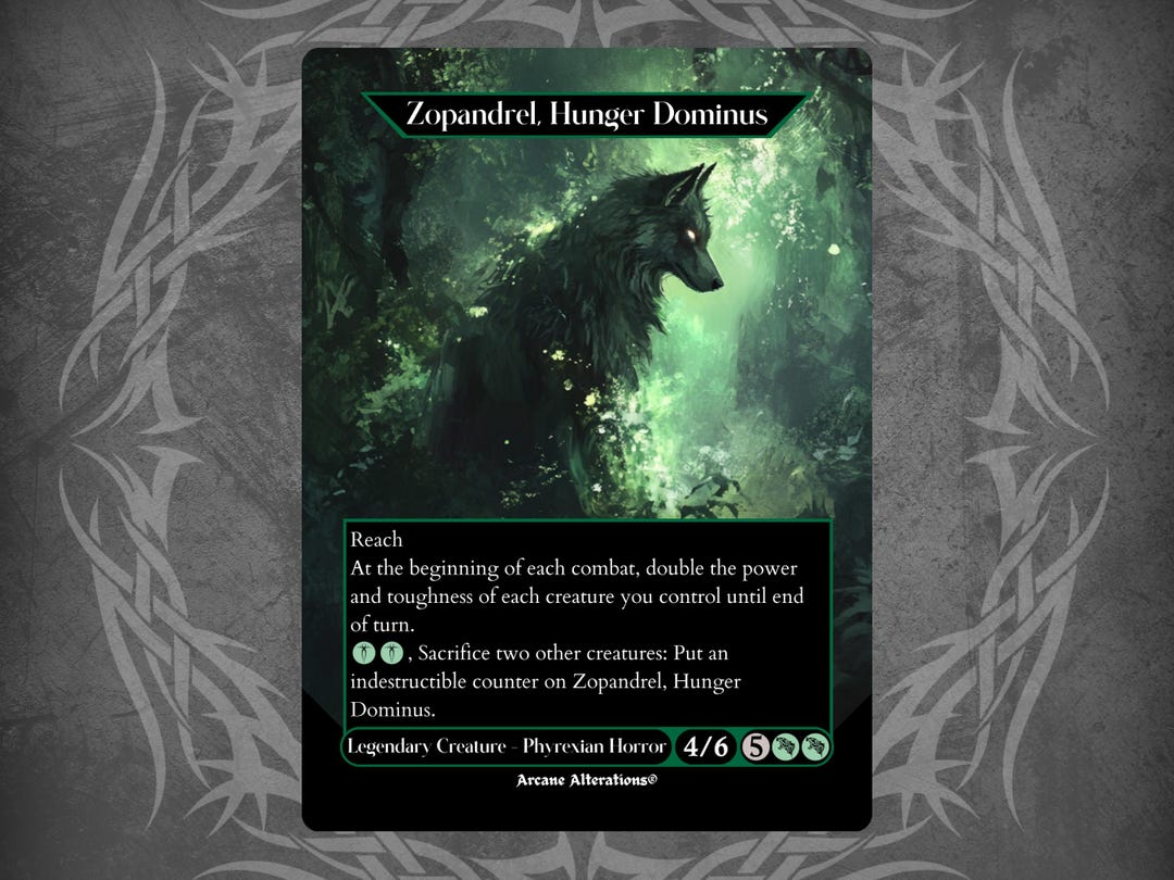 Zopandrel, Hunger Dominus - Proxy Full Art Custom Card - Etsy