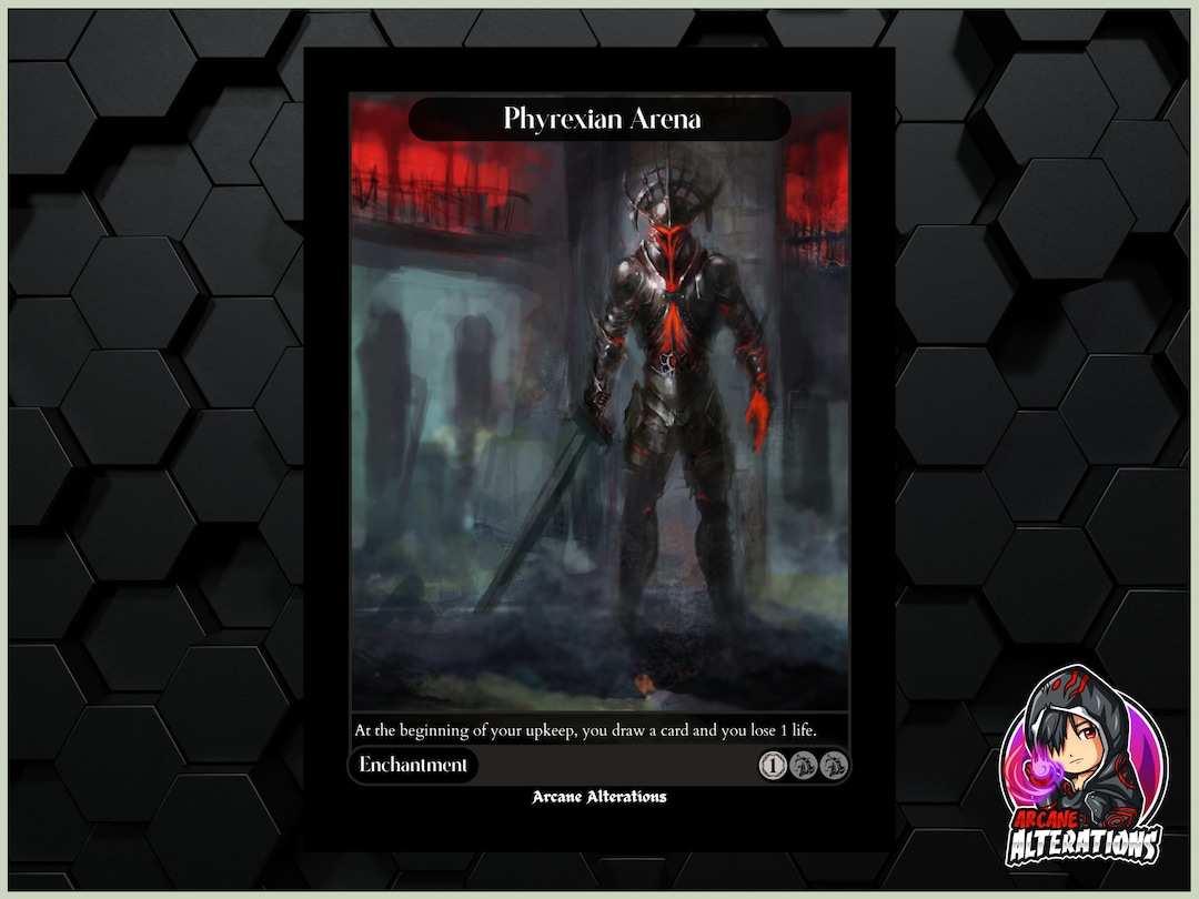 Phyrexian Arena Full Art Custom Card - Etsy