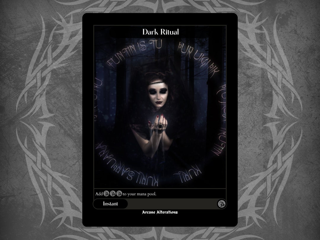Dark Ritual - Full Art Custom Card - Etsy