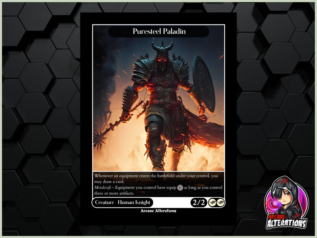 Puresteel Paladin Full Art Custom Card - Etsy