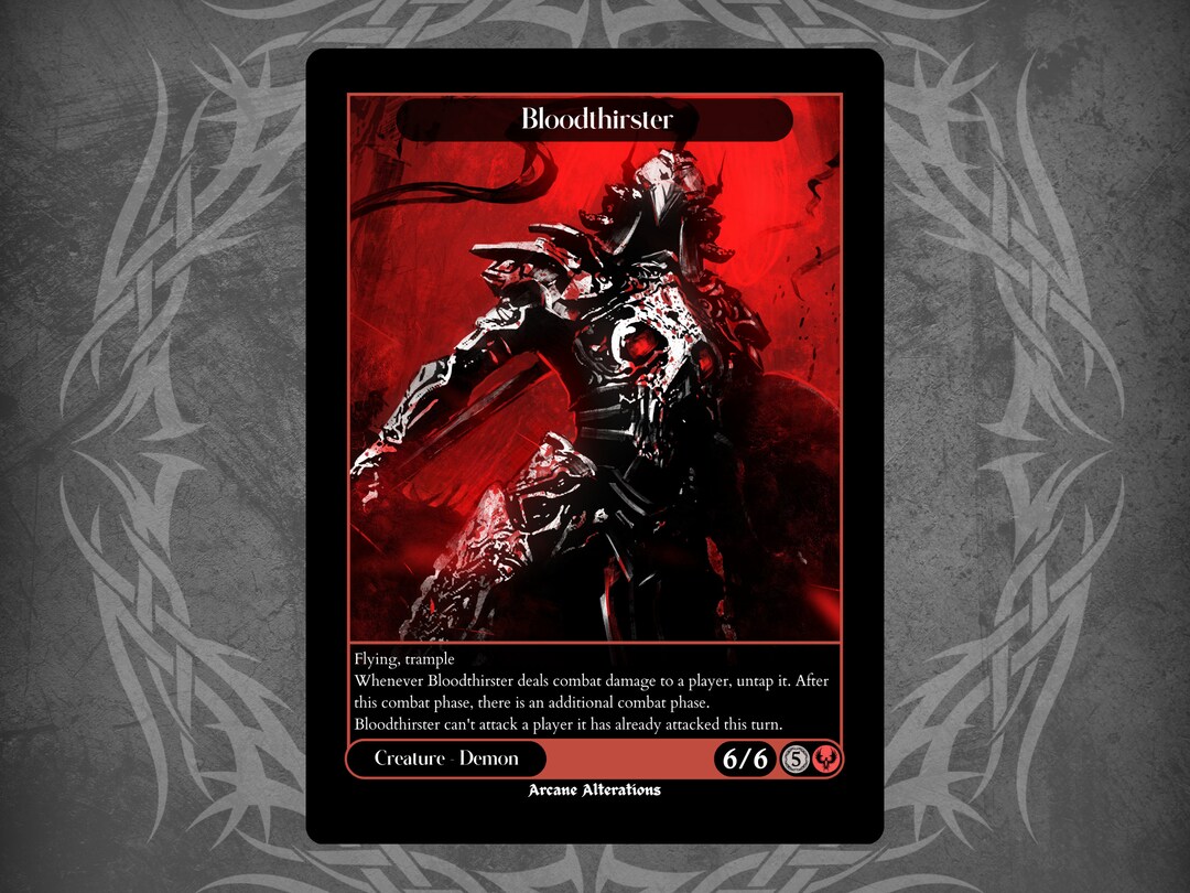 Bloodthirster - Full Art Custom Card - Etsy