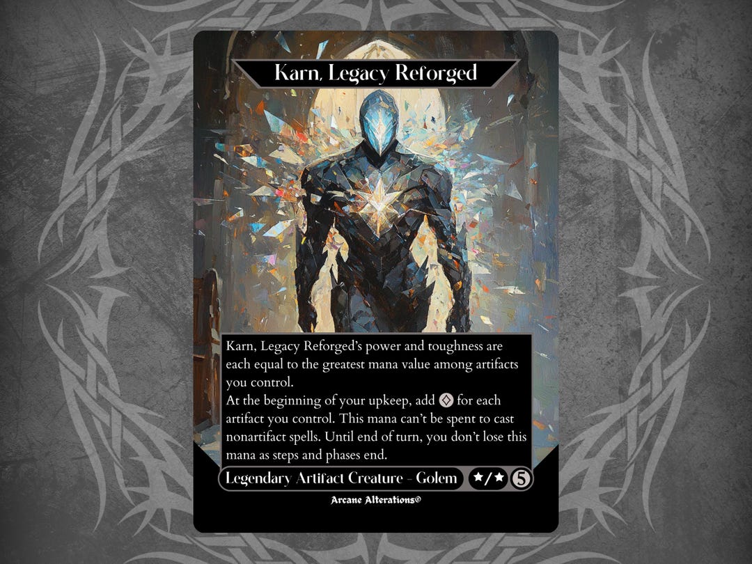 Karn, Legacy Reforged - Proxy Full Art Custom Card - Etsy